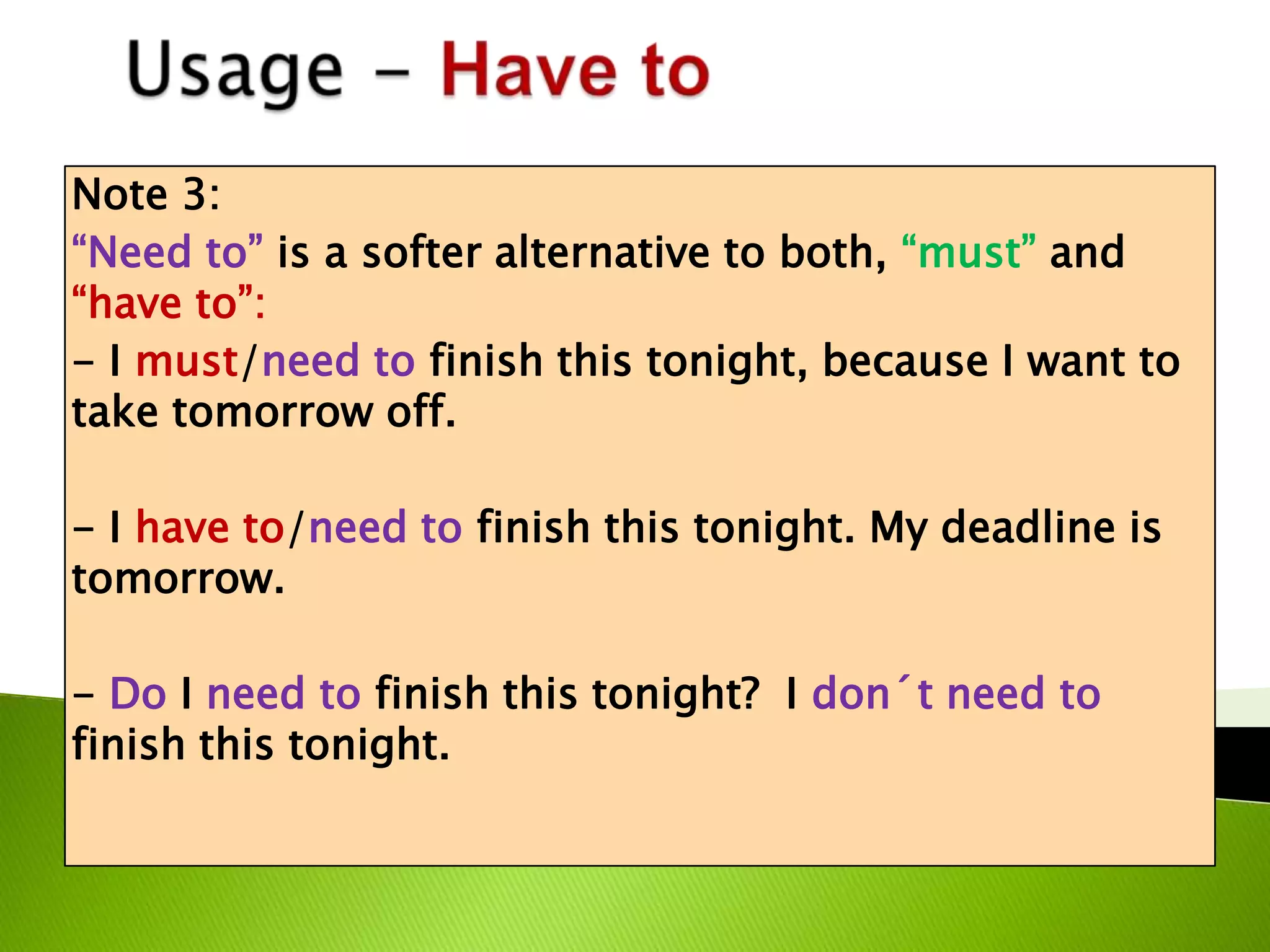 Modal verbs should must | PPTX