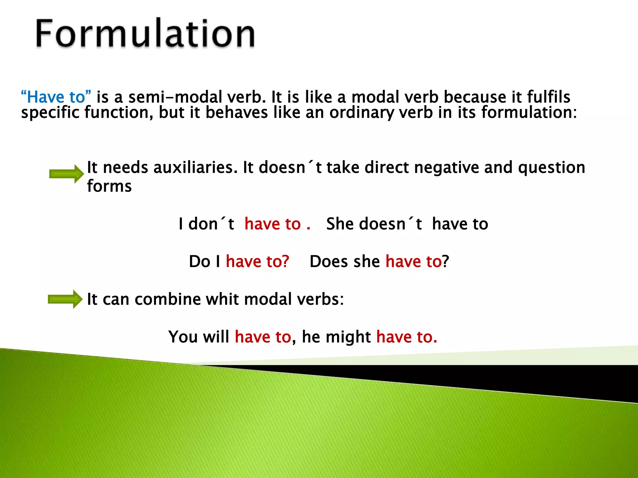 Modal verbs should must | PPTX