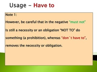 Modal verbs should must | PPTX