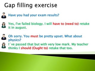 Modal verbs should must | PPTX