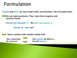 Modal verbs should must | PPTX