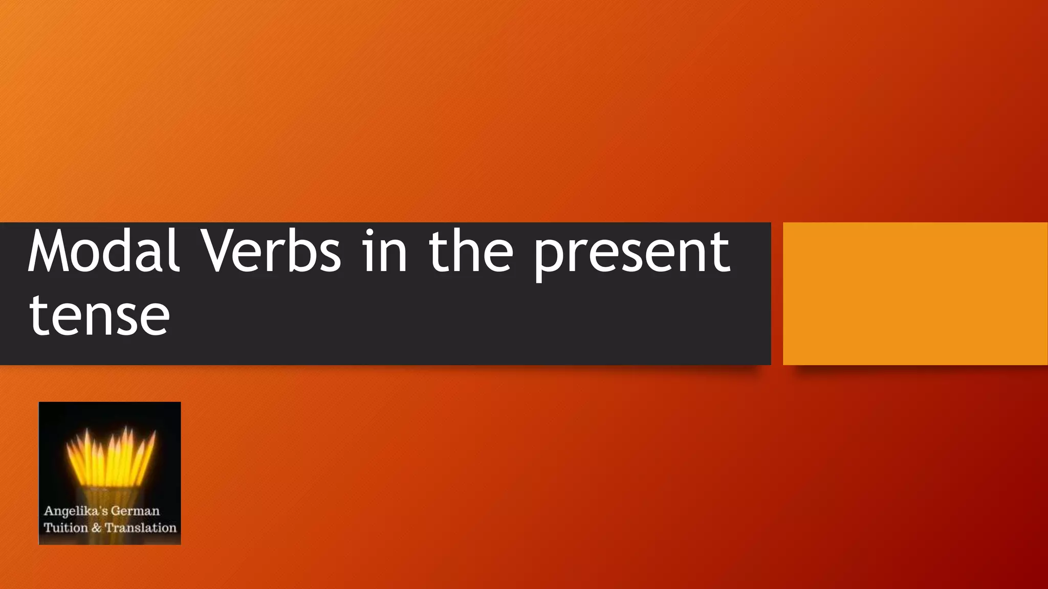 How to conjugate German modal verbs in the present tense | PPT