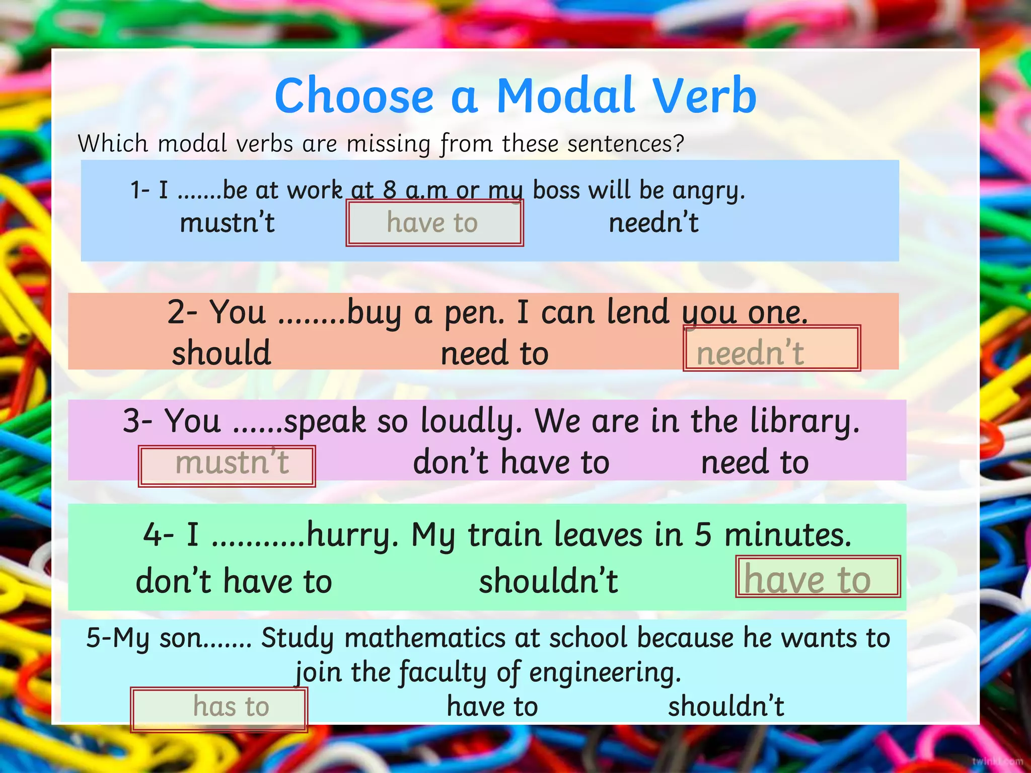 modal verbs | PPT