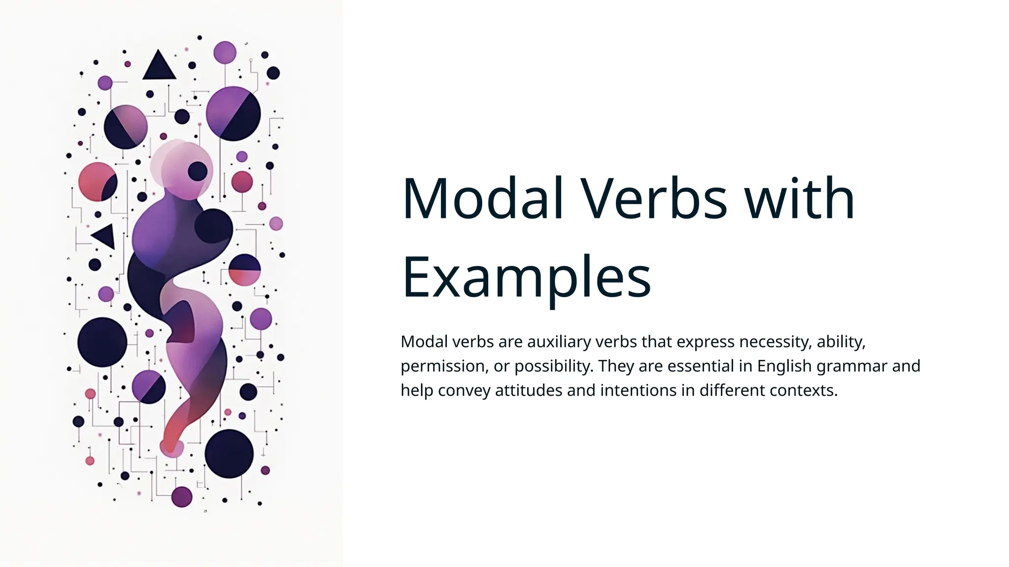 Modal Verbs with Examples helping verbs that are used along with main verbs to represent.pptx