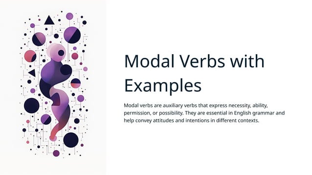 Modal Verbs with Examples helping verbs that are used along with main ...