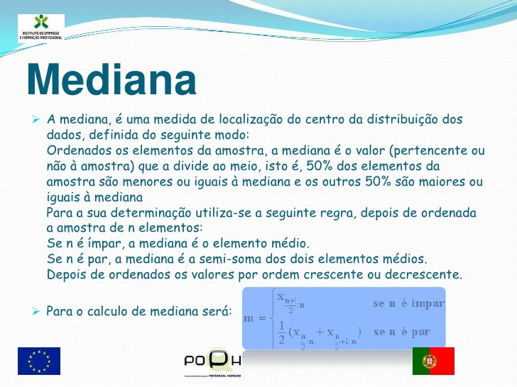 Moda, mediana e média