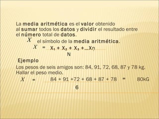 Moda, media y mediana | PPT