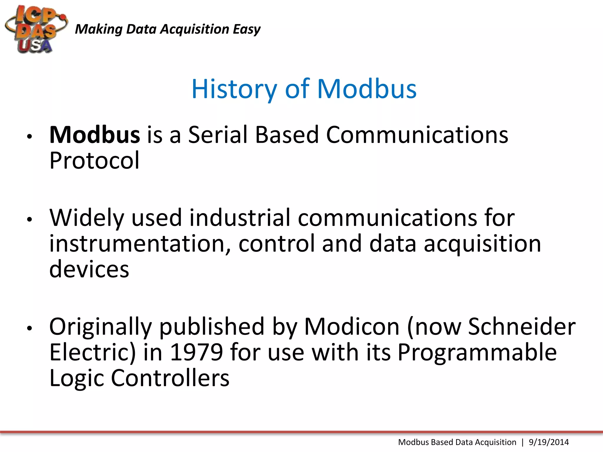 Modbus Based Data Acquisition | PPTX