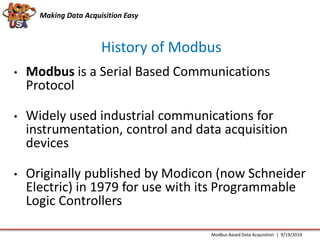 Modbus Based Data Acquisition | PPTX