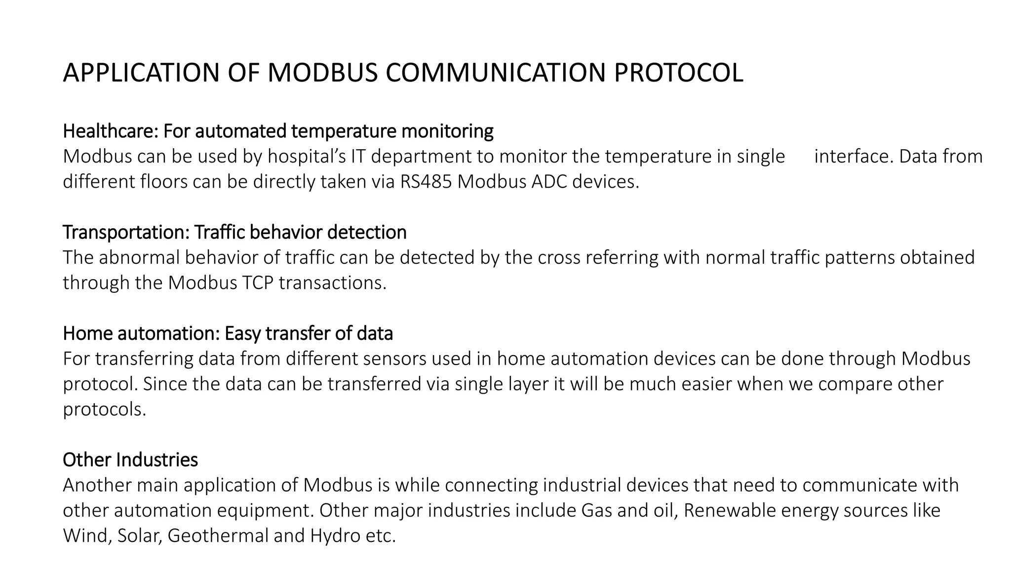 Modbus communication protocol | PPTX
