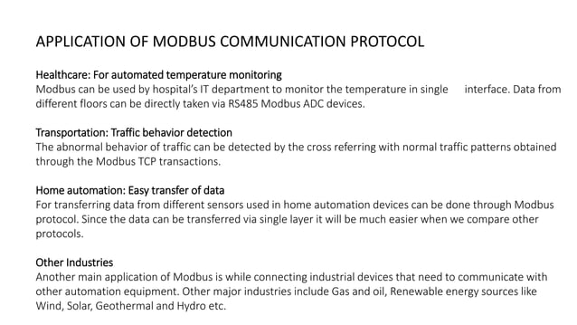 Modbus communication protocol | PPTX