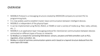 Modbus communication protocol | PPTX