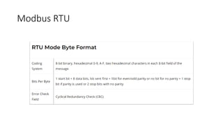 Modbus Intro by Vijayanand | PPTX