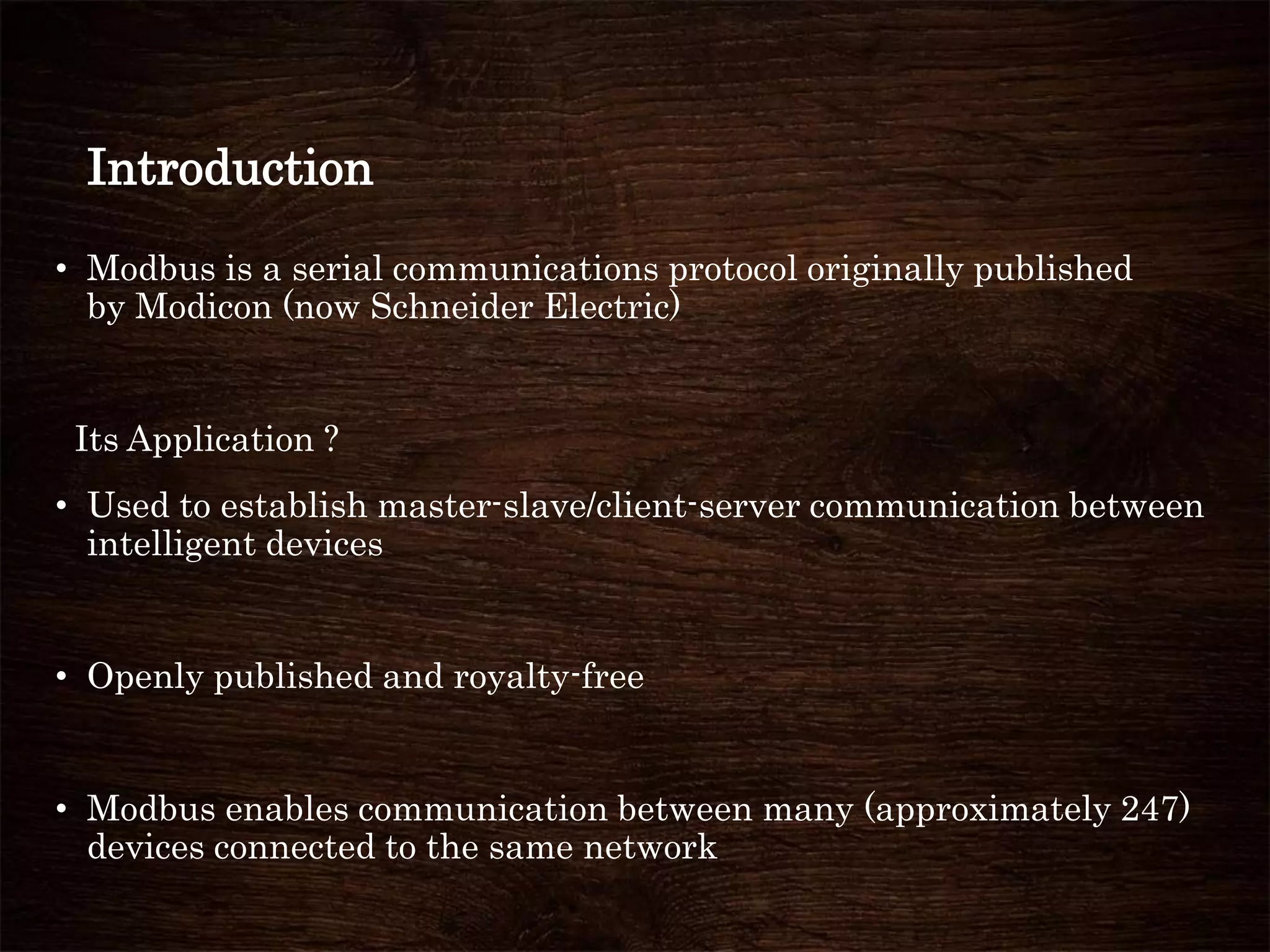Modbus Introduction Ppt