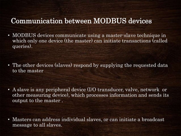 Modbus introduction | PPTX
