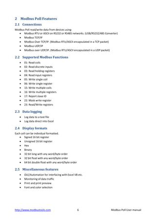 Modbuspollmanual | PDF