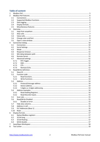 Modbuspollmanual | PDF