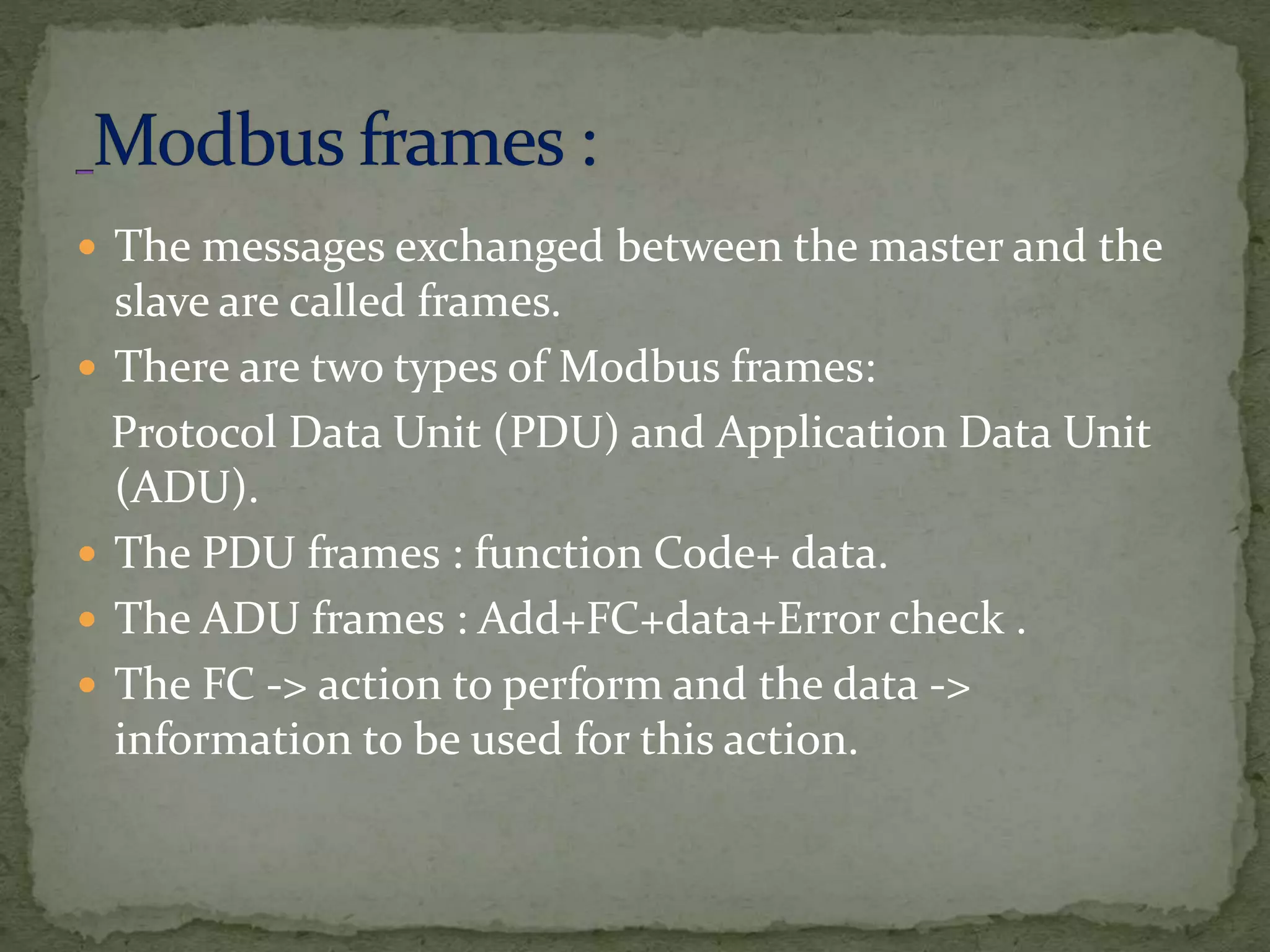 Modbus protocol | PPTX