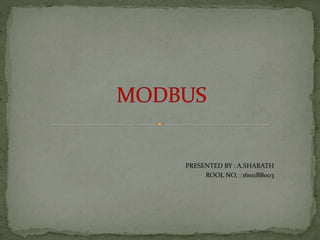 Modbus protocol | PPTX