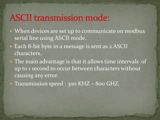 Modbus protocol | PPTX