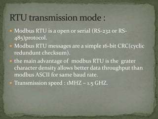 Modbus protocol | PPTX