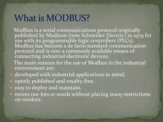 Modbus protocol | PPTX