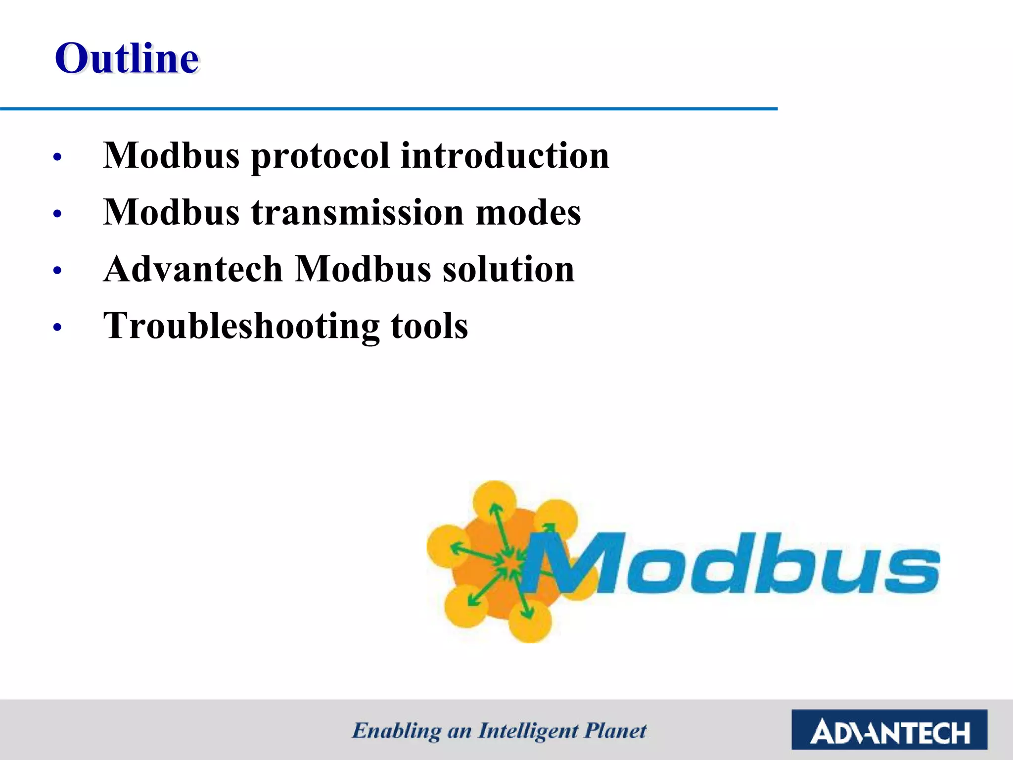 [Advantech] Modbus protocol training (ModbusTCP, ModbusRTU) | PDF