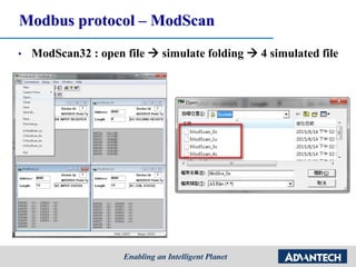 [Advantech] Modbus protocol training (ModbusTCP, ModbusRTU) | PDF