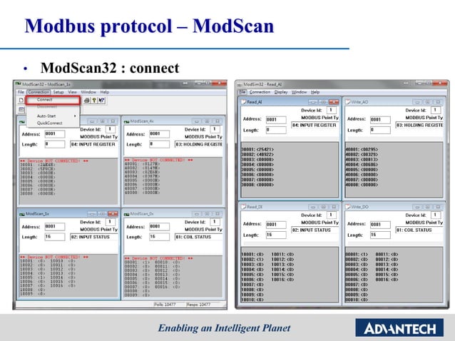 [Advantech] Modbus protocol training (ModbusTCP, ModbusRTU) | PDF