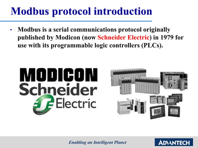 [Advantech] Modbus protocol training (ModbusTCP, ModbusRTU) | PDF