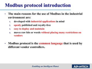 [Advantech] Modbus protocol training (ModbusTCP, ModbusRTU) | PDF