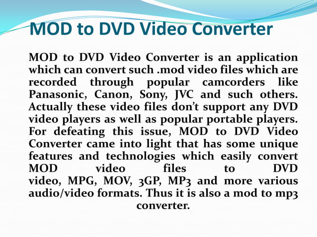 Mod File Converter | PPT
