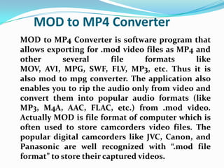 Mod File Converter | PPT