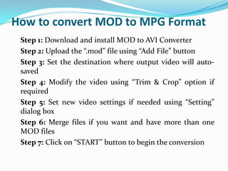 Mod File Converter | PPT