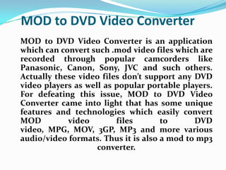 Mod File Converter | PPT