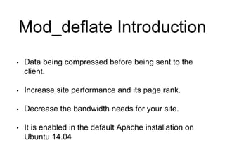 Mod deflate setup and testing | PPT