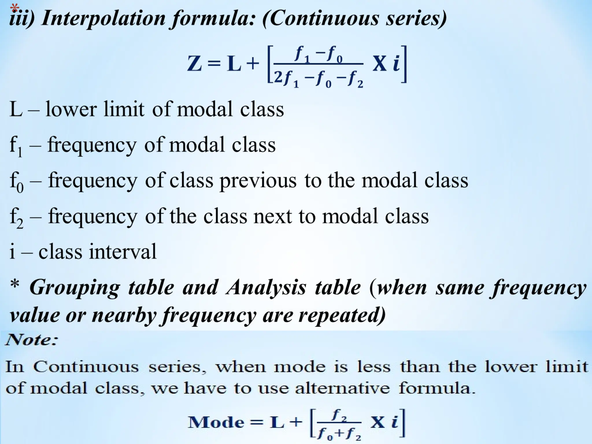 Statistics- mode-Grouping and analysis method | PPT