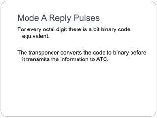 ATC Transponder Systems Mode A Replies | PPTX