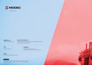MODEC Business brochure - an oil and gas company | PDF