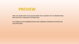 EASY WAY TO CALCULATE MODE (STATISTICS) | PPT