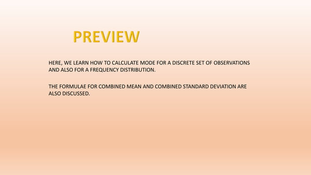 EASY WAY TO CALCULATE MODE (STATISTICS) | PPT | Free Download