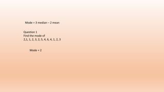 EASY WAY TO CALCULATE MODE (STATISTICS) | PPT