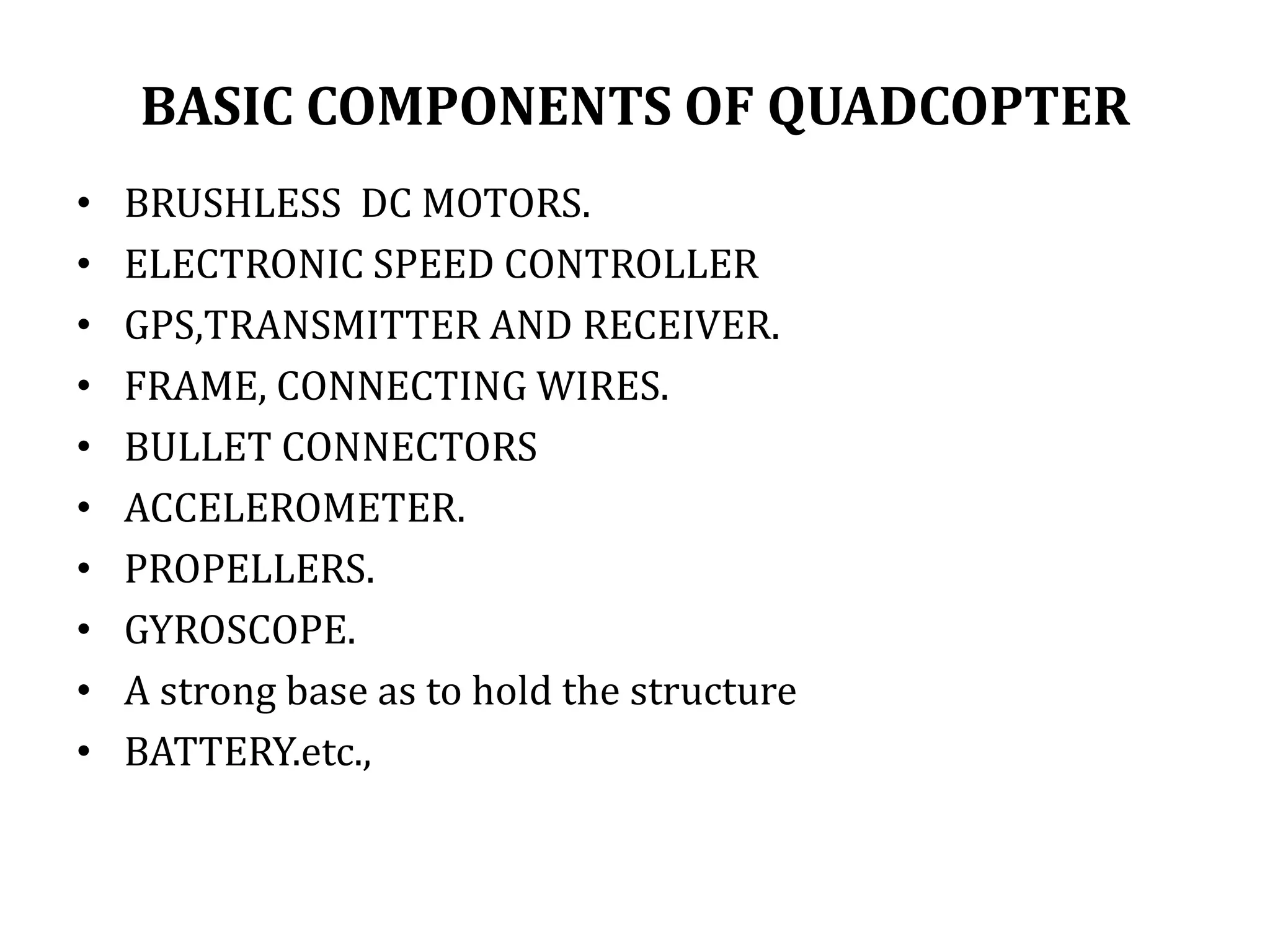 introduction to quadcopter | PPTX