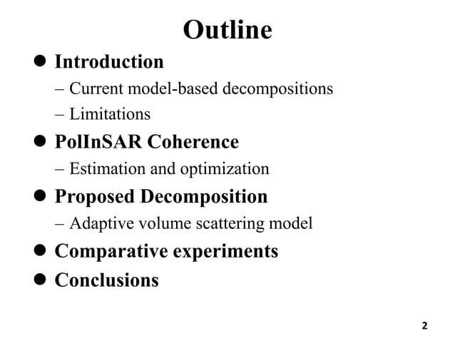 Model Based Polarimetric Decomposition Using Polinsar Coherence V11 Fileminimizer Pptx