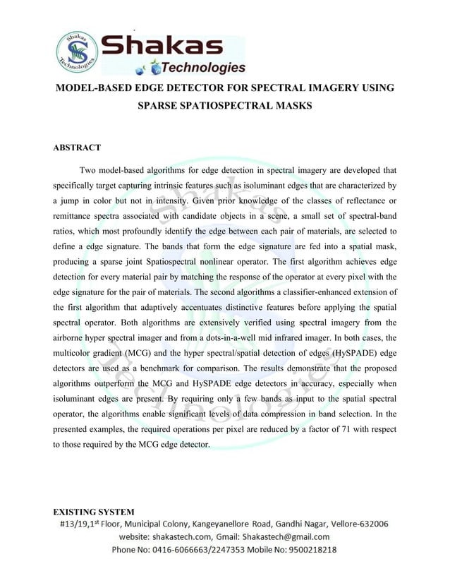 MODEL-BASED EDGE DETECTOR FOR SPECTRAL IMAGERY USING SPARSE SPATIOSPECTRAL MASKS | DOC