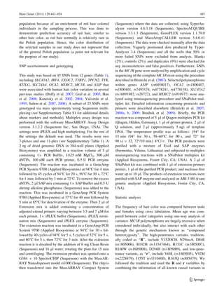 Model based prediction of human hair color using DNA variants | PDF