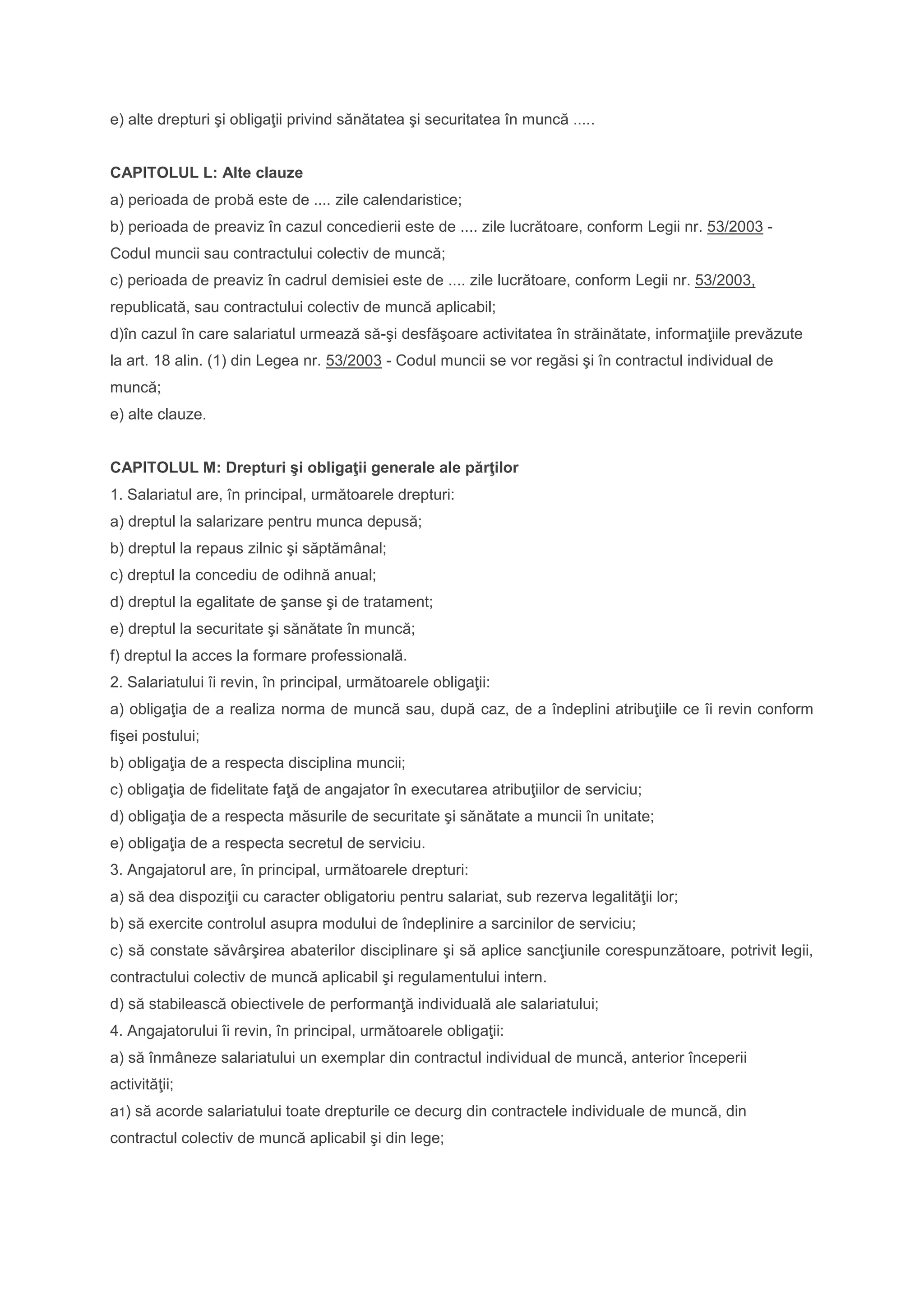 Model contract individual de munca 2011 | PDF