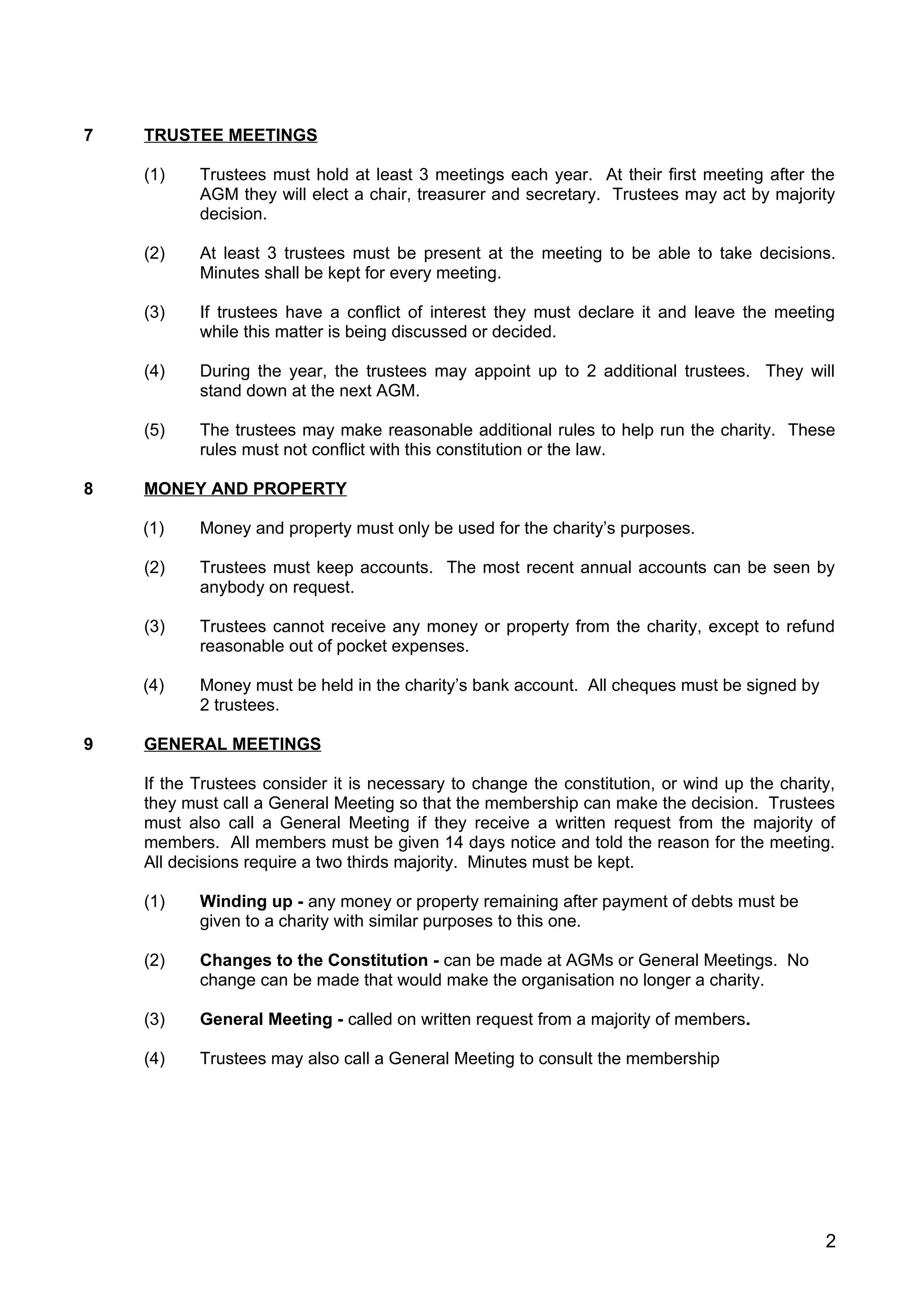 model constitution for charities and community groups | DOCX