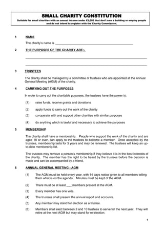 model constitution for charities and community groups | DOCX