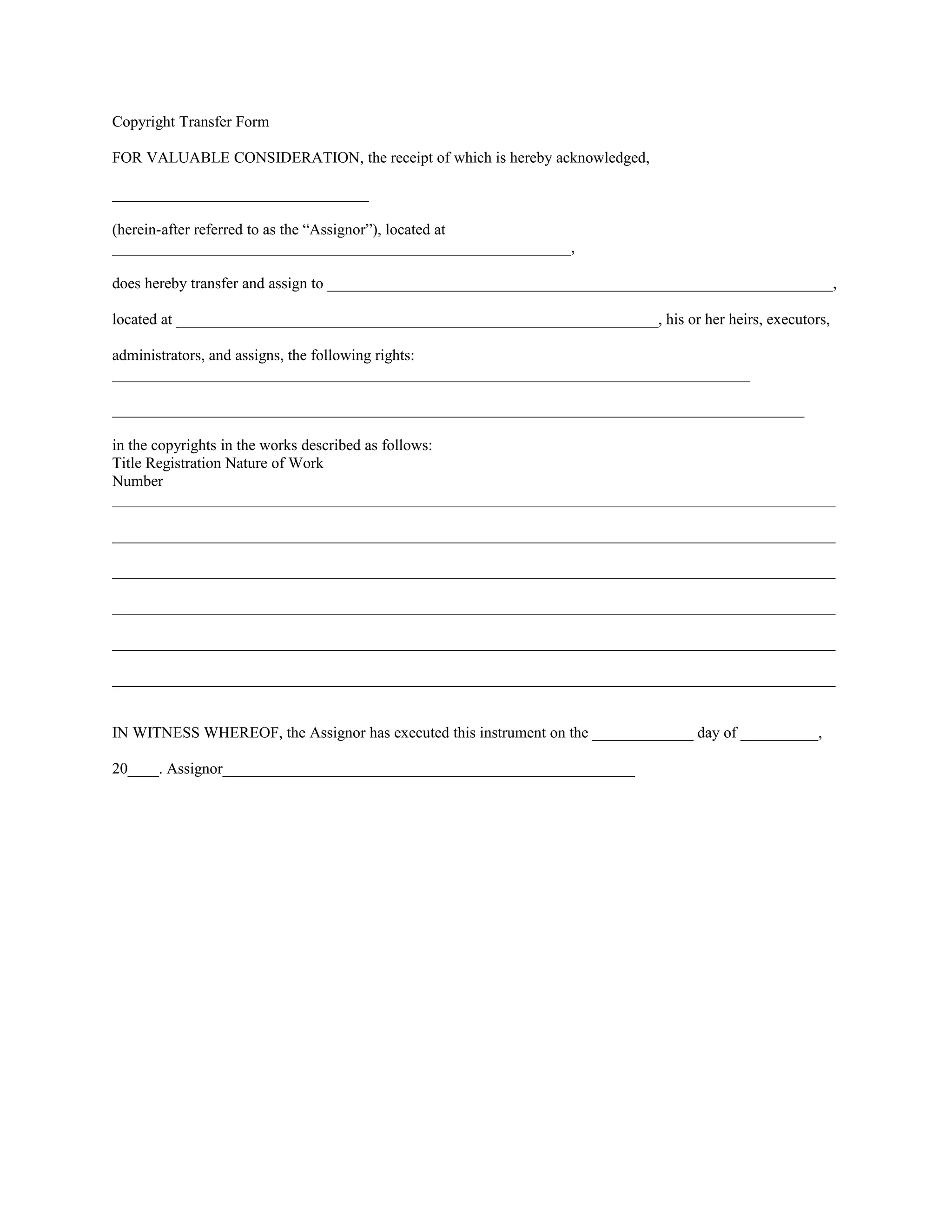 Model copyright transfer form | PDF